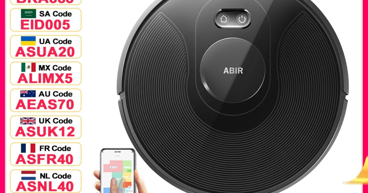 ABIR X8 Robot Vacuum Cleaner ,Laser System, Multiple Floors Maps, Zone ...
